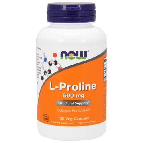 L-Proline 500mg Now Foods 120 kapsułek Prolina TOPwitaminy